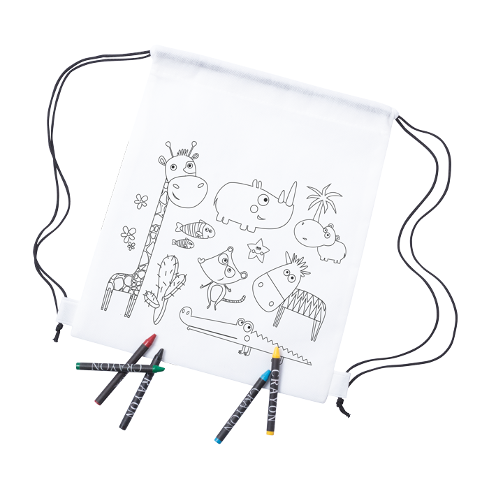 Wizzy Drawstring Bag - White | Brand Innovation