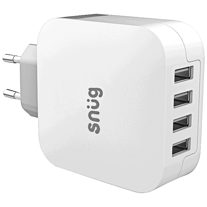 Snug 4 Port USB Home Charger - White | Brand Innovation